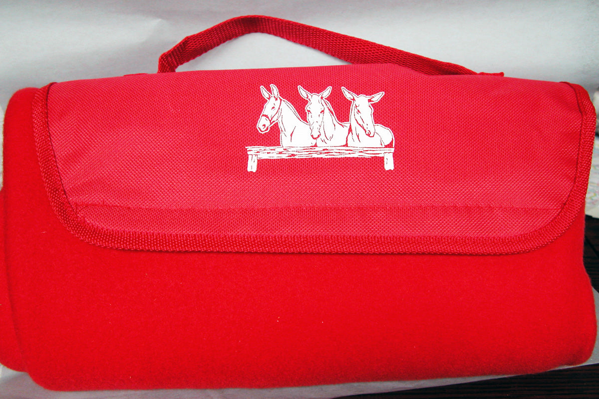 Blanket - rolled blanket with Mule imprint – The Mule Store